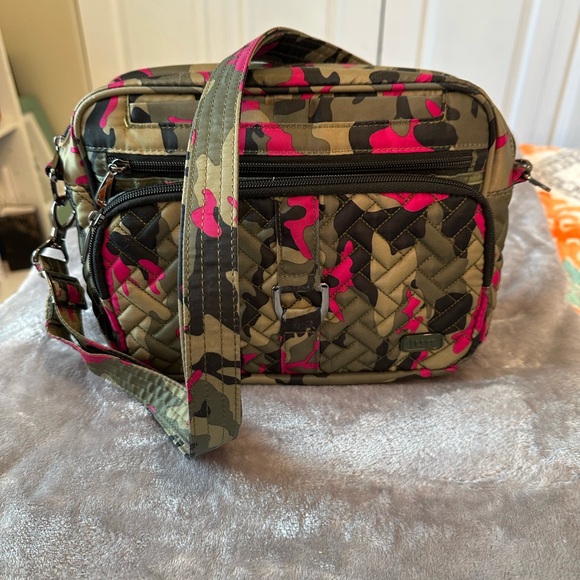 lug | Bags | Lug Carousel Xl Camo Orchid Crossbodyshort Shoulder Bag ...